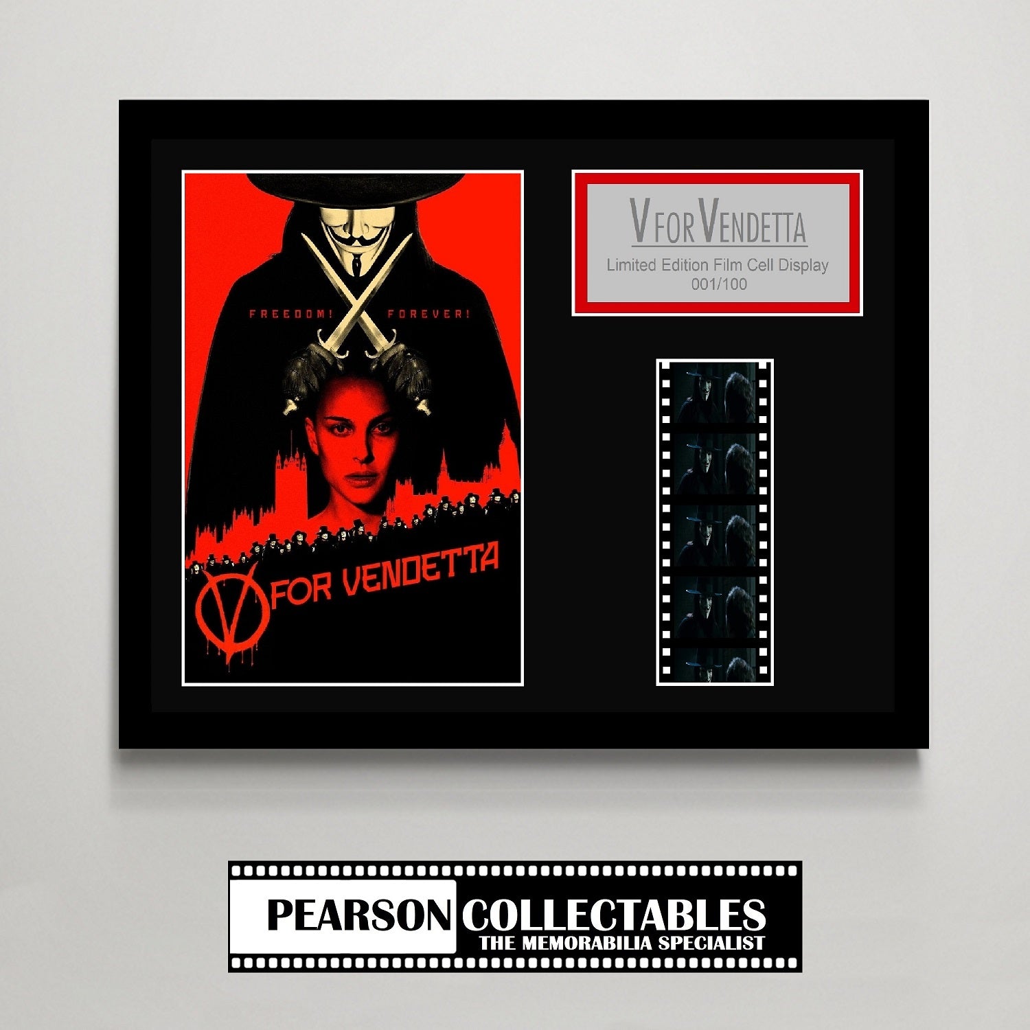 V For Vendetta Small Film Cell Display – Pearson Collectables